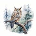Owl Watercolor Clipart Bundle, Cute Colorful Owl Set, Nursery Decor Owl ...