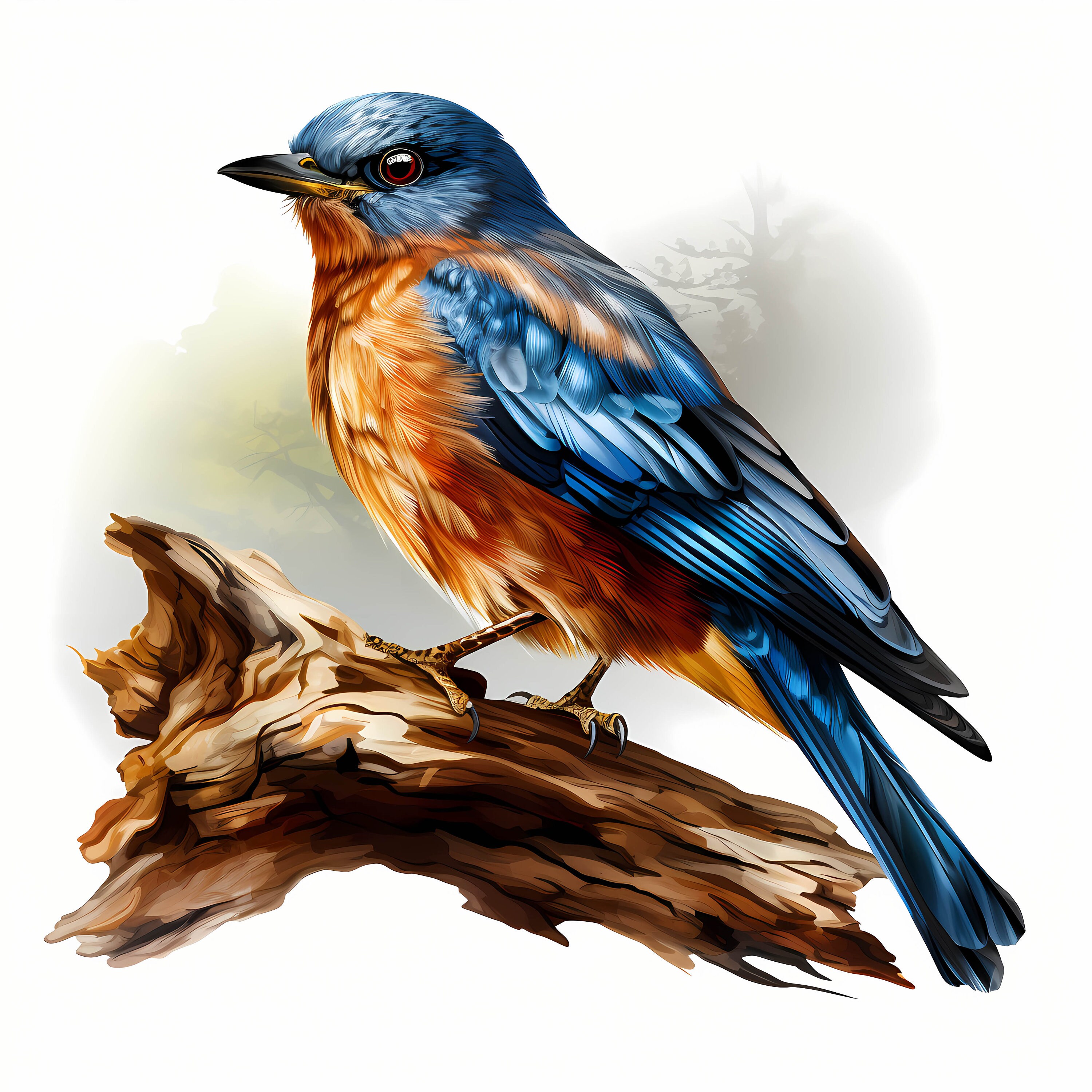 Bluebird Watercolor Clipart Bundle, Cute Colorful Bluebird Set, Nursery ...
