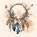 Boho Watercolor Dreamcatchers Clipart, Tribal, Feathers, Boho Style ...