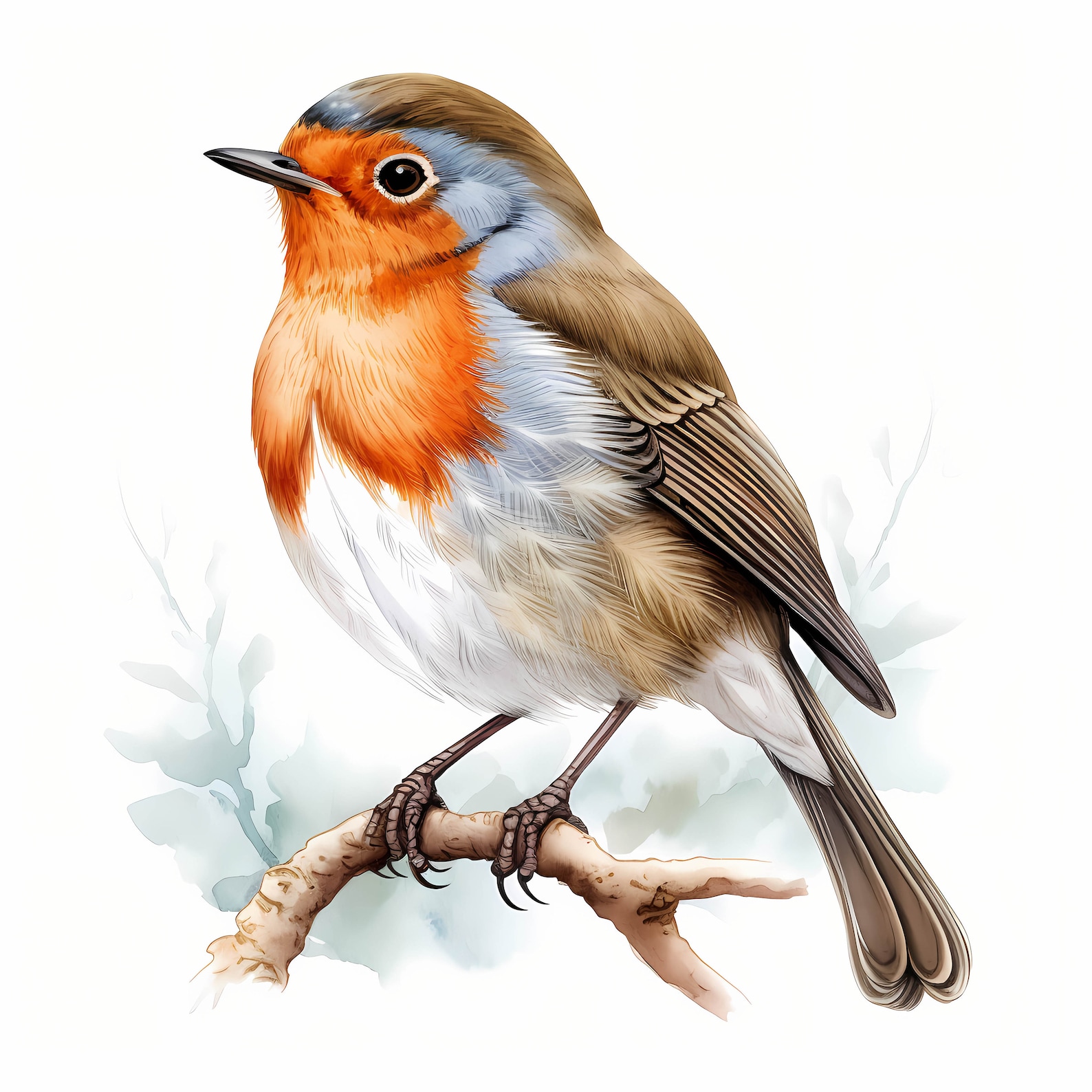 Robin Bird Watercolor Clipart Bundle, Cute Colorful Robin Bird Set ...