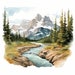 Banff National Park Watercolor Sketch Art Bundle Banff - Etsy