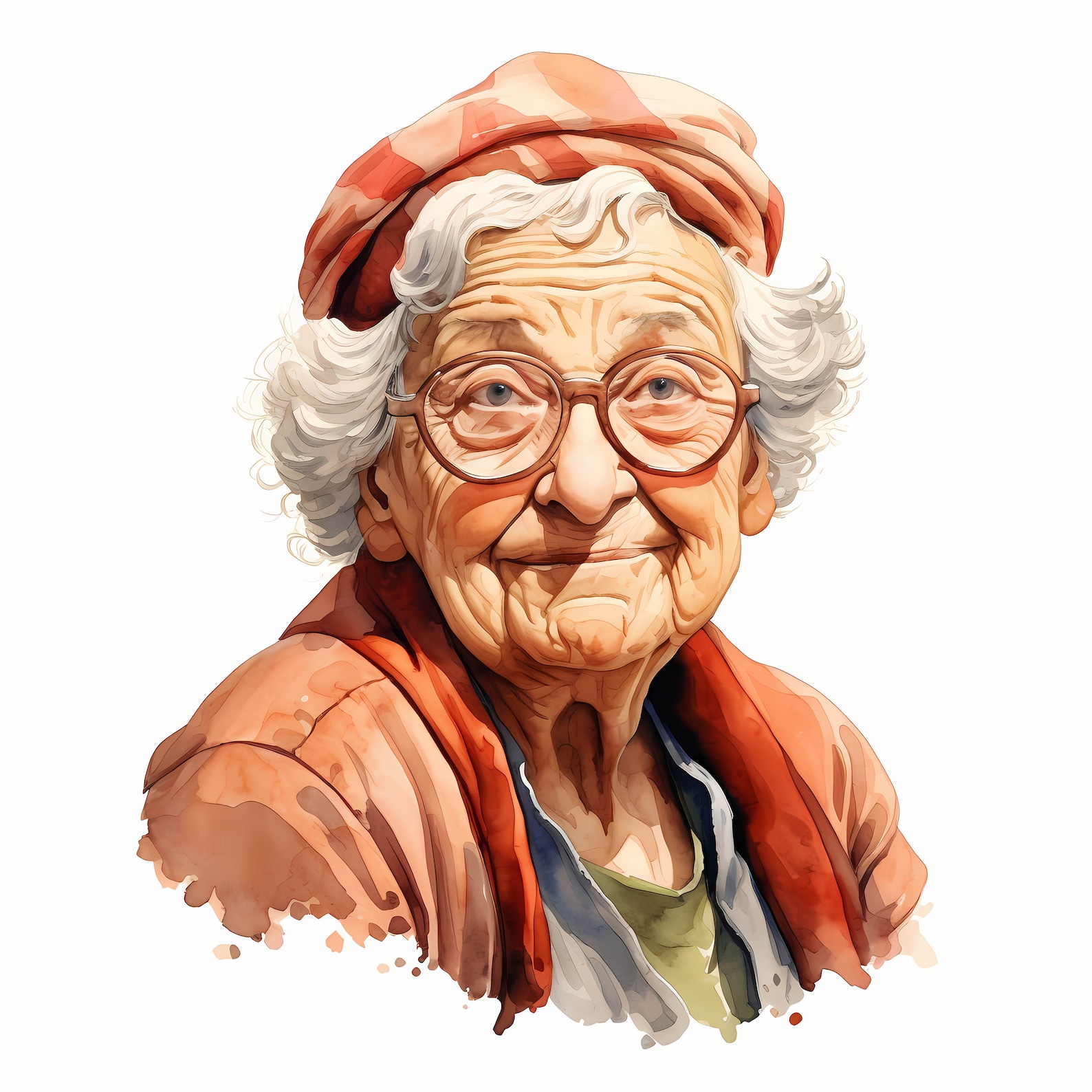 Cute Grandma Clipart Bundle, Funny Grandma Cartoon Family Illustration ...