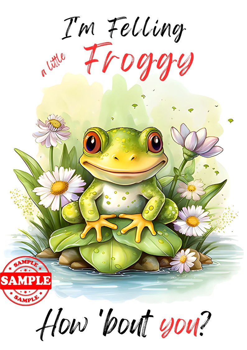 Cute Frog Watercolor Clipart, Watercolor Baby Animal Clipart ...