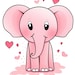 Cute Pink Elephant Watercolor PNG Clipart Pink Elephant - Etsy