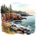 Acadia National Park Watercolor Sketch Art Bundle Acadia - Etsy