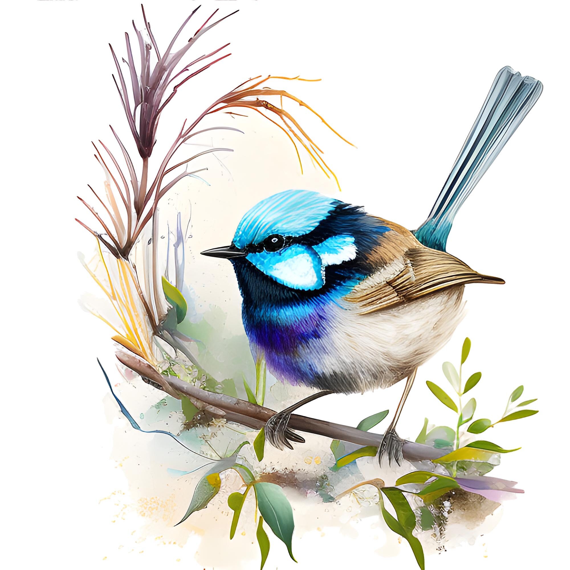 Chickadee Bird Watercolor PNG Clipart Bundle, Cute Colorful Chickadee ...