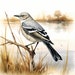 Mockingbird Watercolor Clipart Bundle, Colorful Northern Mockingbird ...