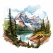 Banff National Park Watercolor Sketch Art Bundle Banff - Etsy