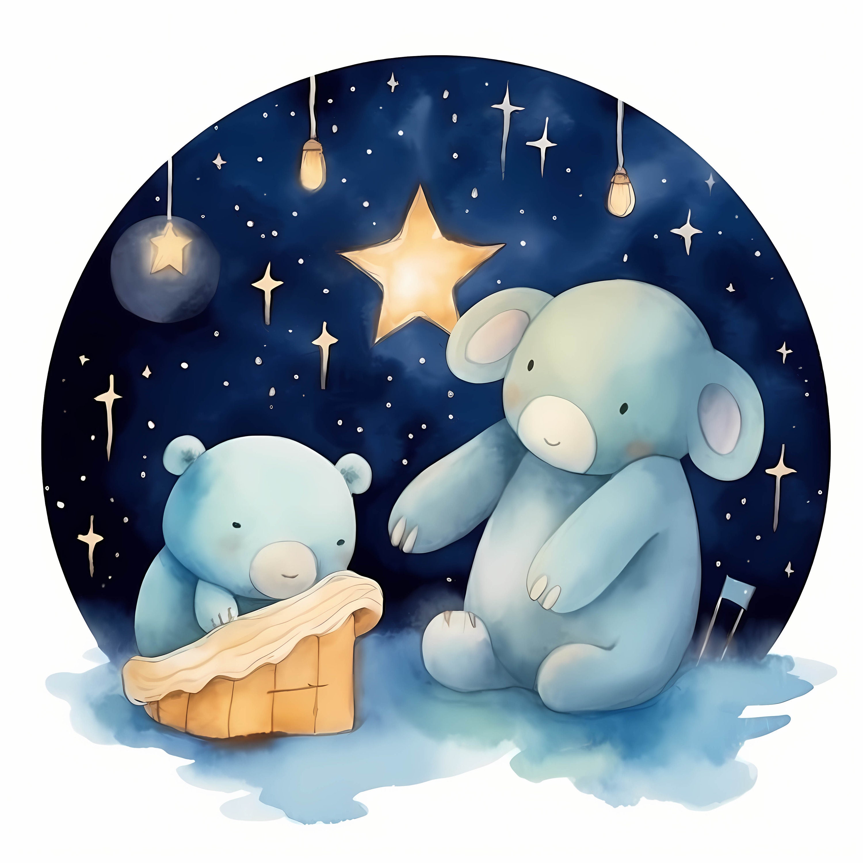 Adorable Sleeping Teddy Bear Clipart Bundle Cute Sleeping - Etsy