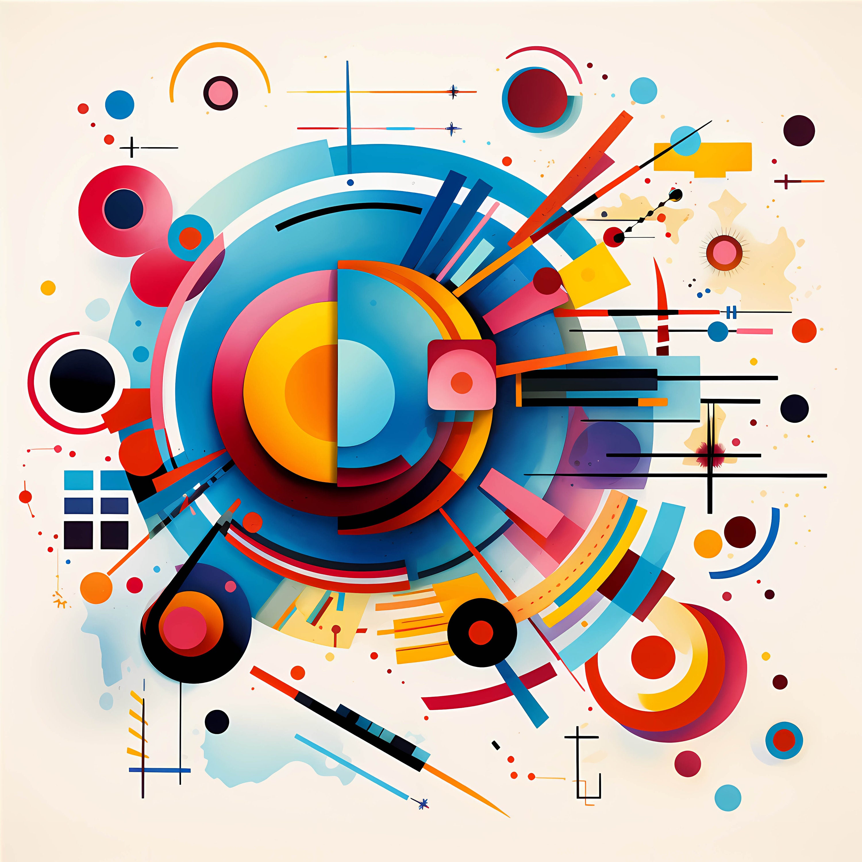 Vibrant Abstract Art Board Print Bundle, Vibrant Grid Wall Art & Decor ...