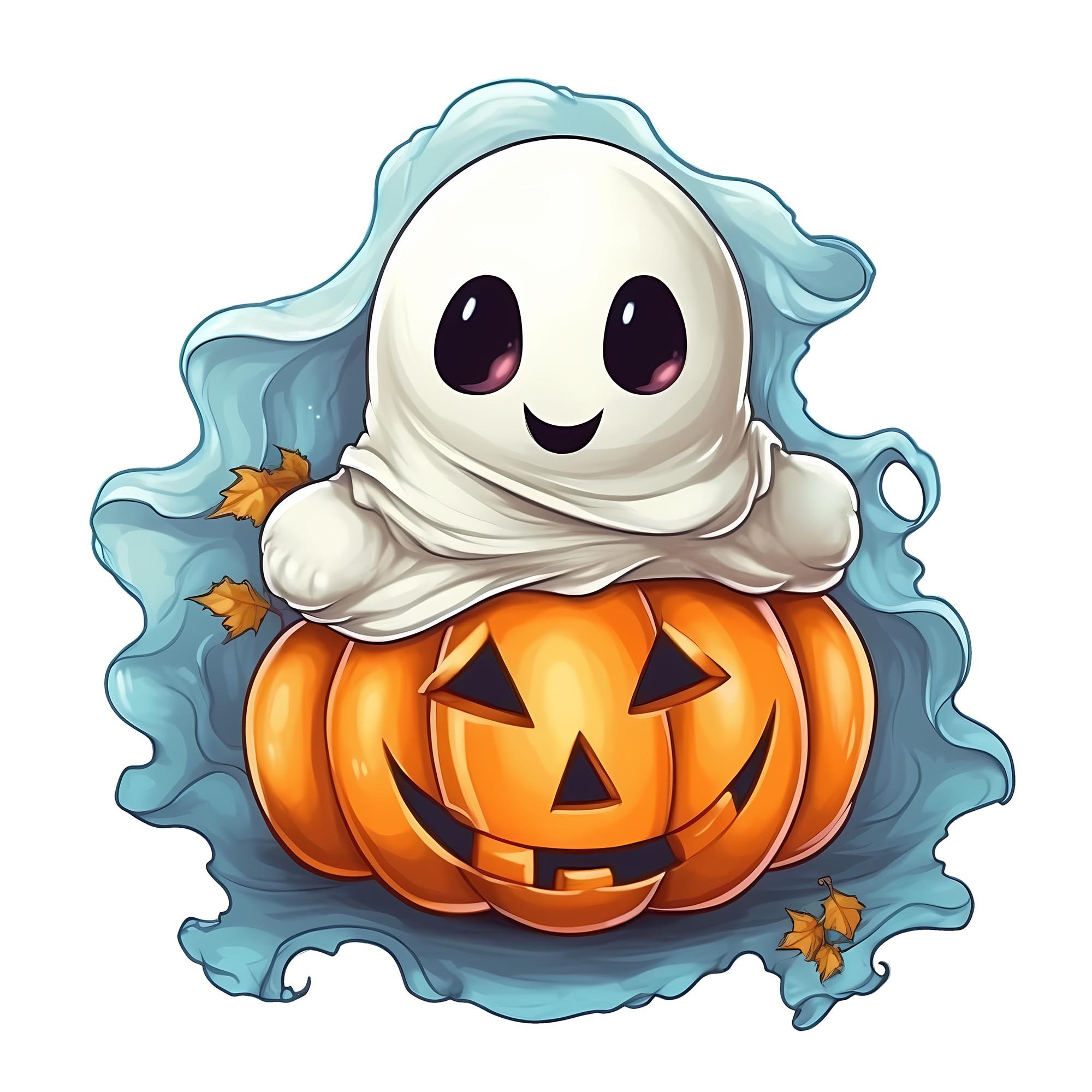 Halloween Cartoon Cute Ghost PNG Clipart Bundle, Halloween Cute Ghost ...