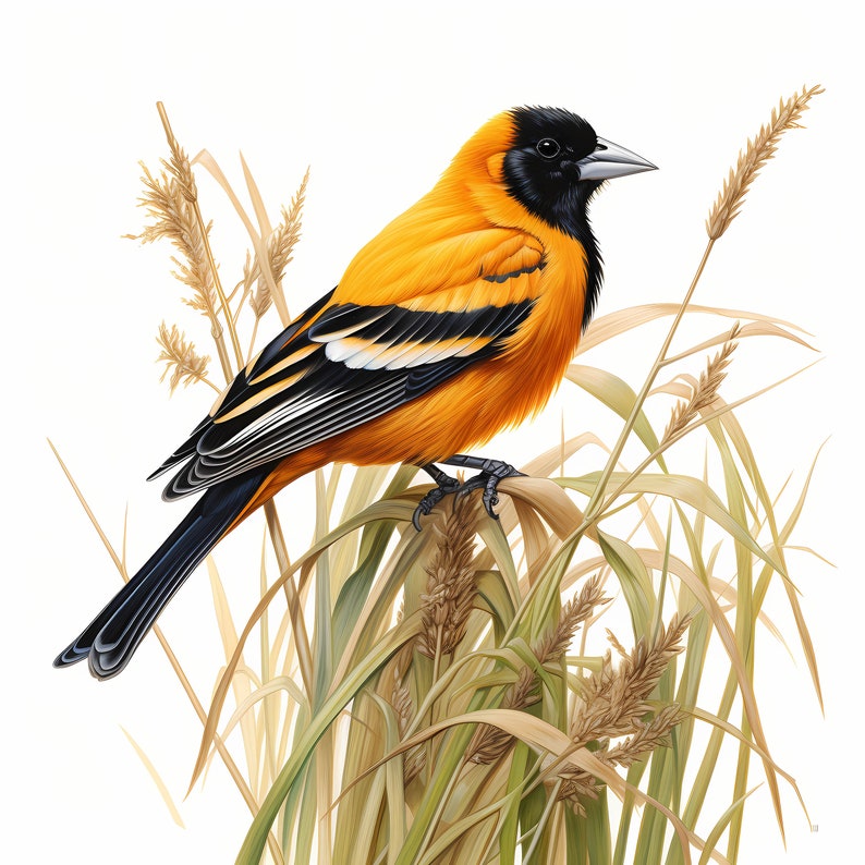 Baltimore Oriole Watercolor Clipart Bundle Colorful Baltimore - Etsy