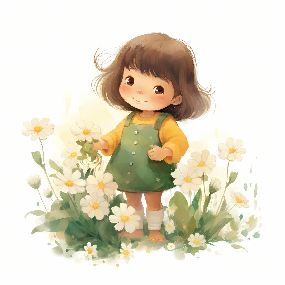 Children's Book Illustrations Clipart Bundle, Kid's Book Cute ...