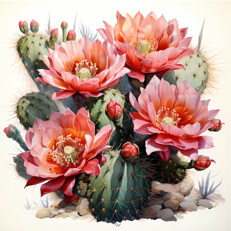 Cactus in Desert Watercolor Clipart Bundle Watercolor Floral - Etsy