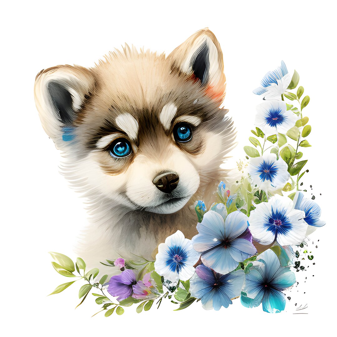 Cute Baby Wolf Watercolor Clipart Bundle, Funny Wolf Clipart ...