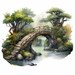 Magic Fairy Forest Bridge Watercolor Clipart, Watercolor Magic Forest ...