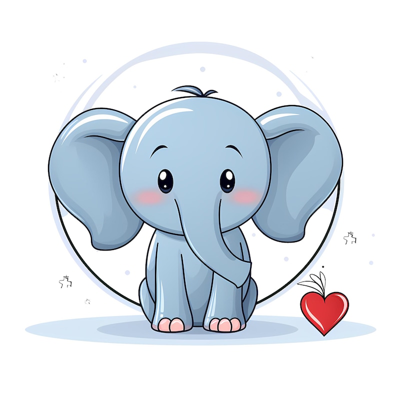 Cute Blue Elephant Watercolor PNG Clipart, Blue Elephant Birthday ...