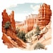 Bryce Canyon National Park Watercolor Sketch Art Bundle Bryce - Etsy