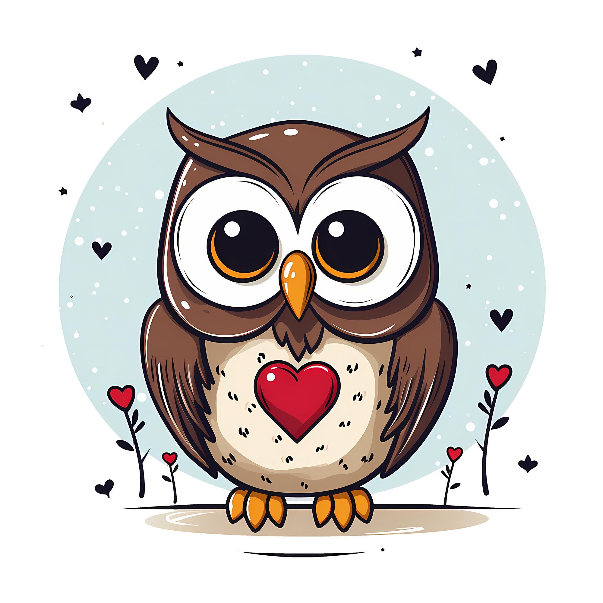 Cute Owl Watercolor PNG Clipart Bundle Baby Owl Birthday - Etsy