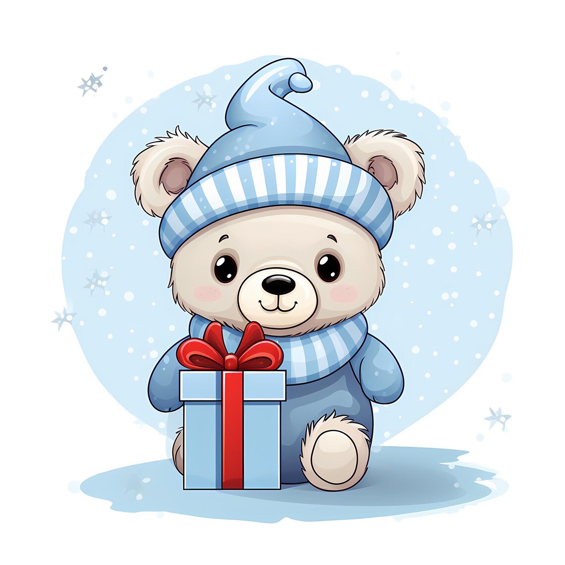 Cute Blue Teddy Bear Watercolor PNG Clipart Teddy Bear - Etsy