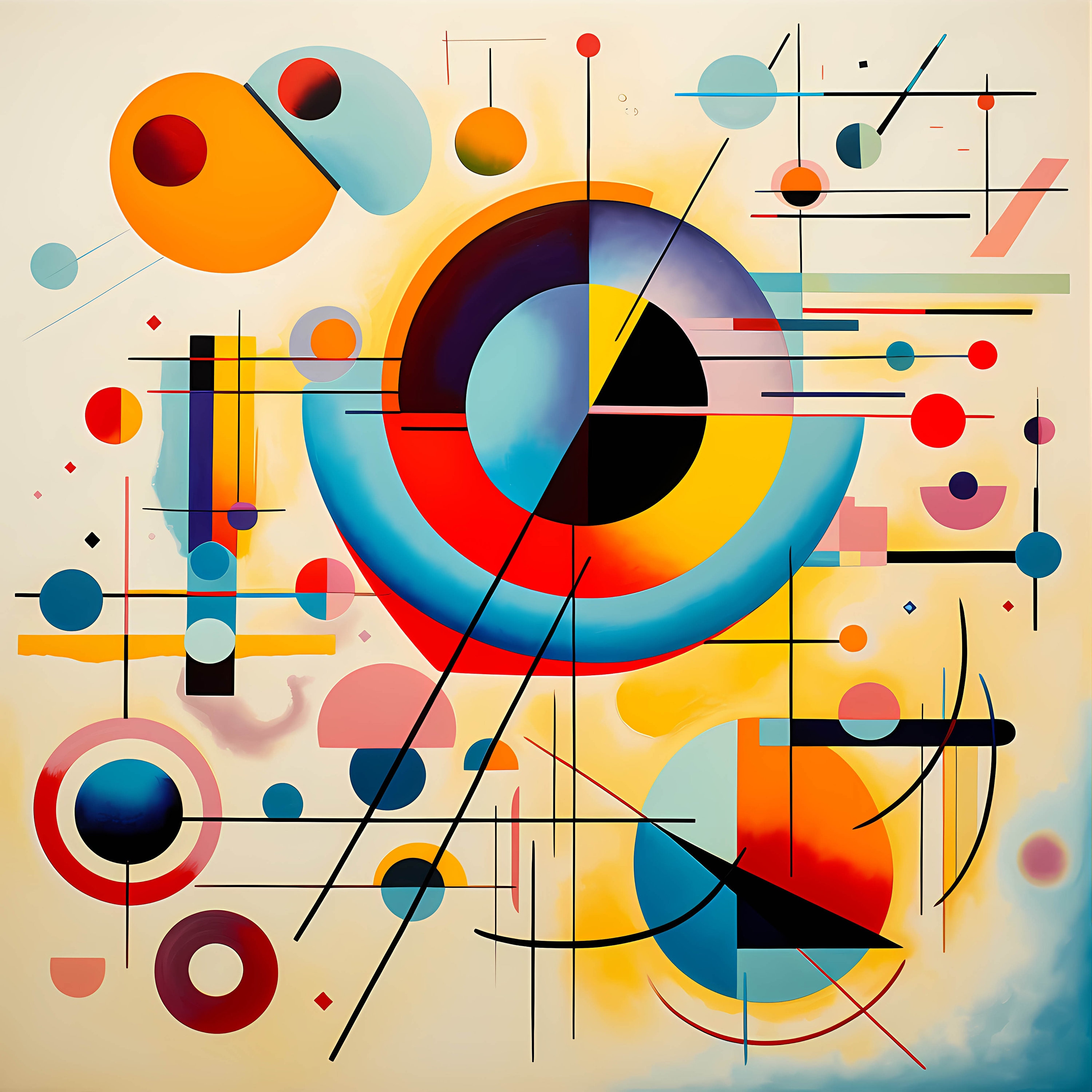 Vibrant Abstract Art Board Print Bundle, Vibrant Grid Wall Art & Decor ...