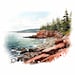 Acadia National Park Watercolor Sketch Art Bundle Acadia - Etsy