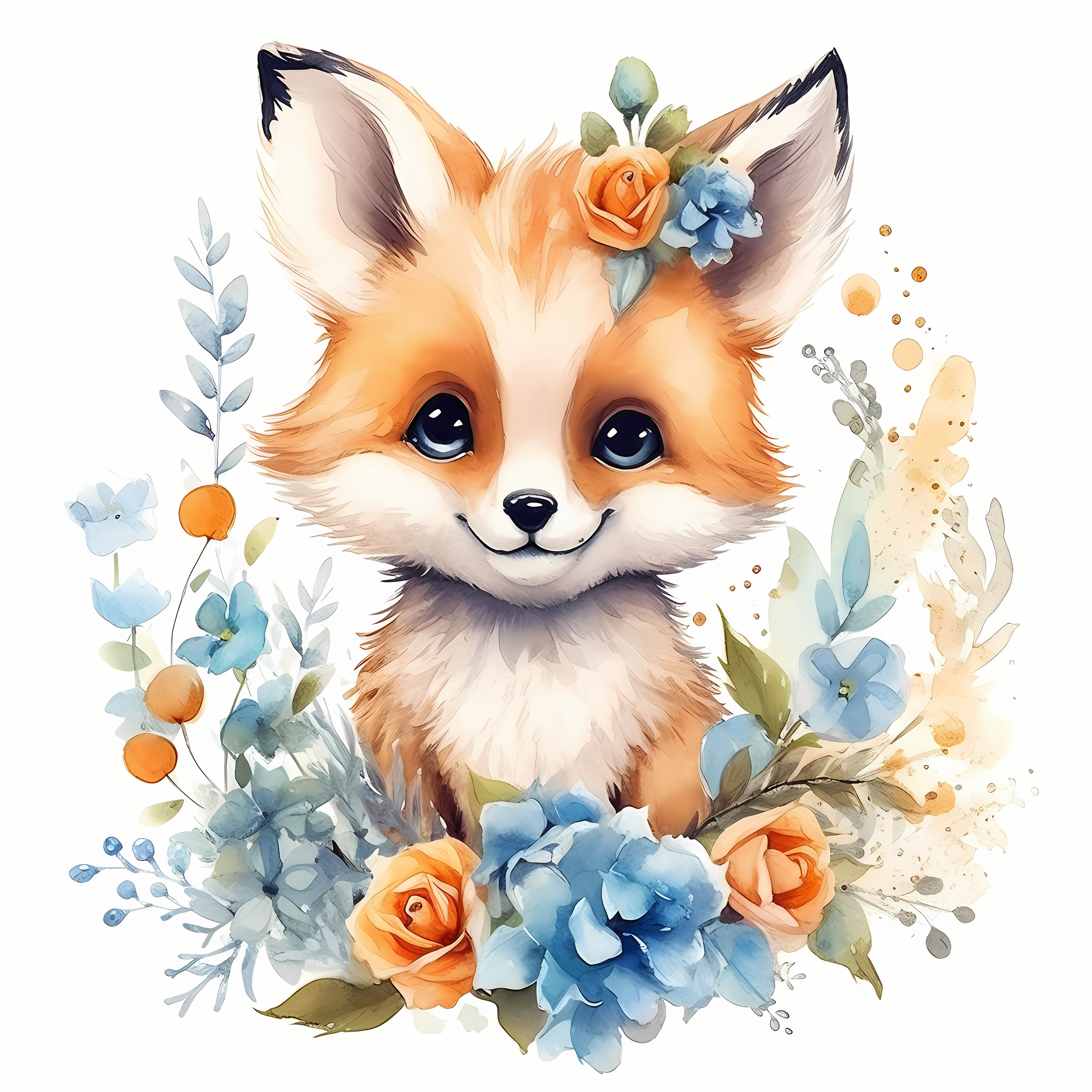 Cute Baby Fox Clipart