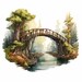 Magic Fairy Forest Bridge Watercolor Clipart, Watercolor Magic Forest ...
