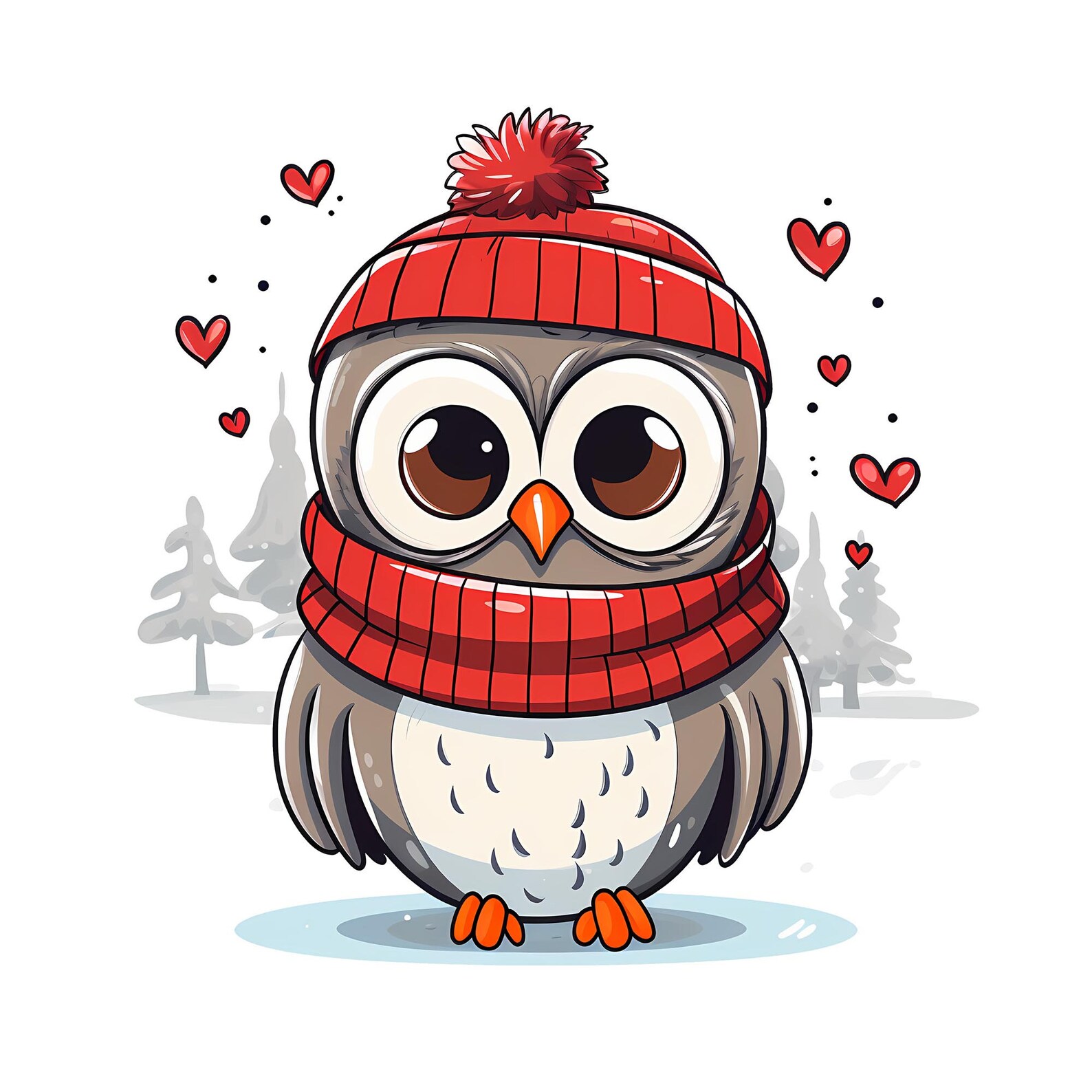 Cute Owl Watercolor PNG Clipart Bundle, Baby Owl Birthday Invitation ...