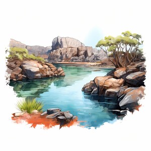Galapagos National Park Watercolor Sketch Art Bundle, Galapagos ...