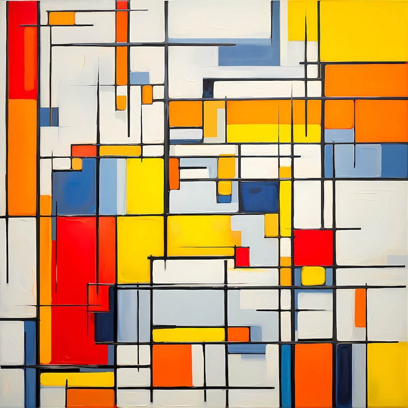 Vibrant Abstract Art Board Print Bundle Vibrant Grid Wall Art - Etsy