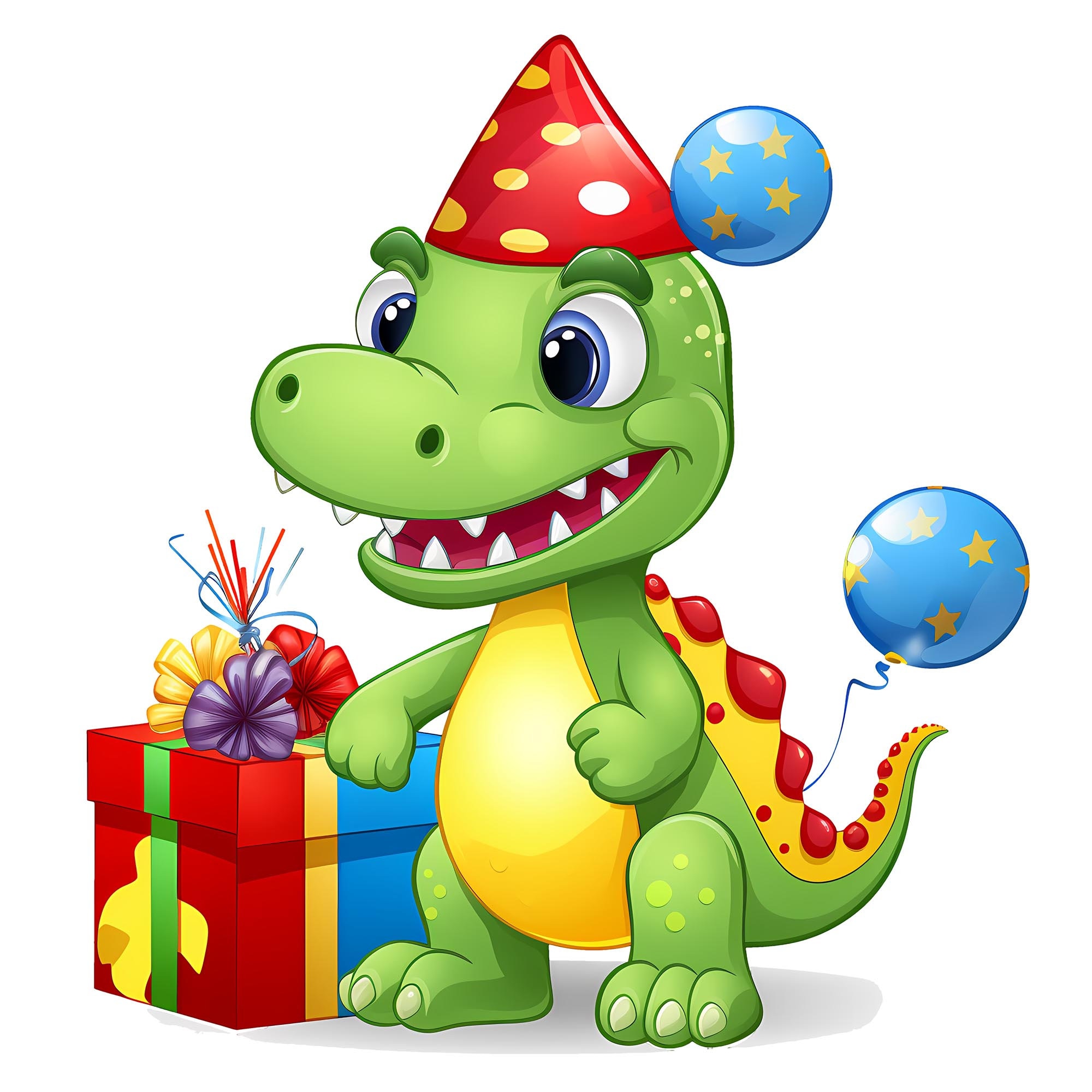 Cute Dinosaur With Birthday Gift PNG Clipart Bundle Funny - Etsy