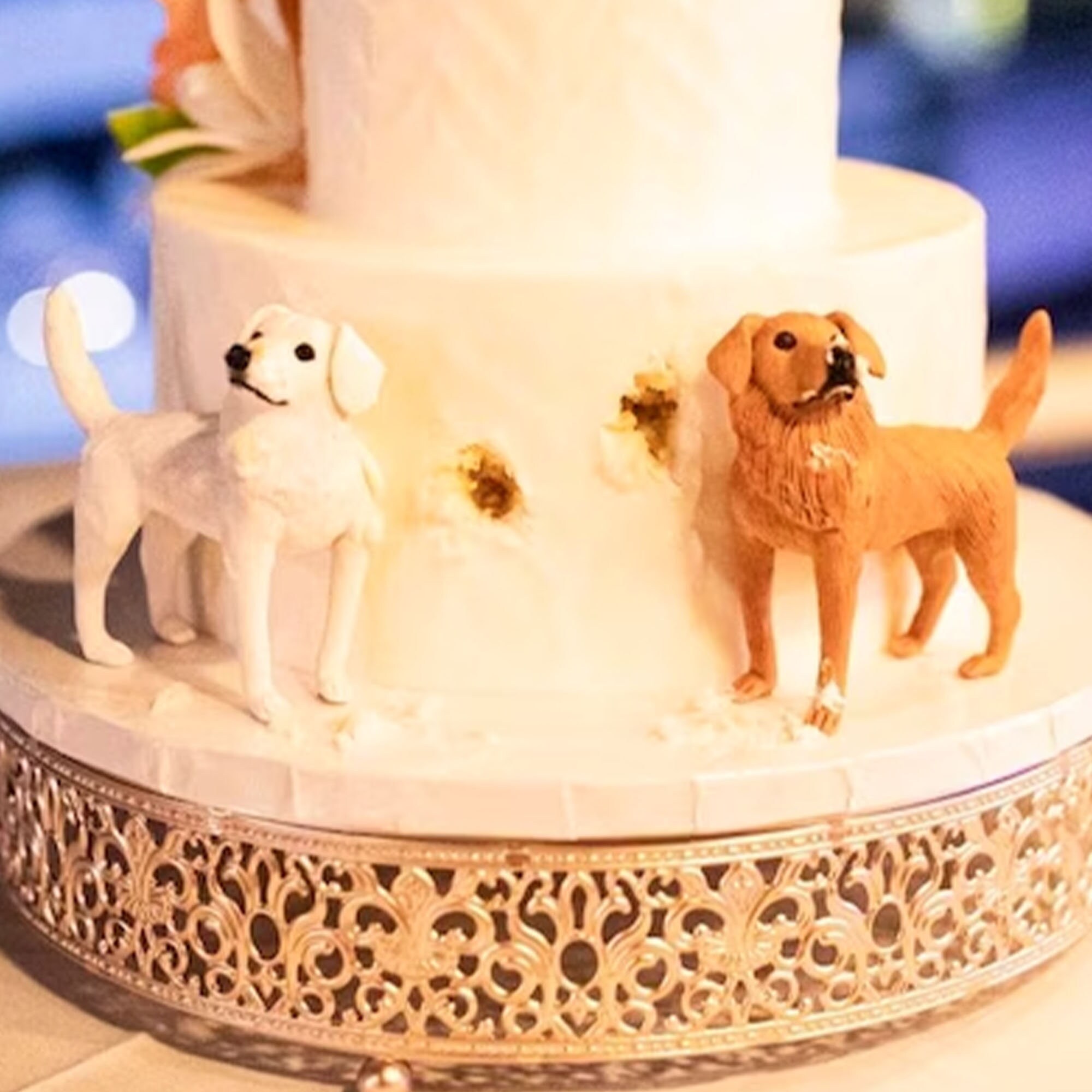 Custom Dog Wedding Cake Topper, Personalized Dog Birthday Cake Topper ...