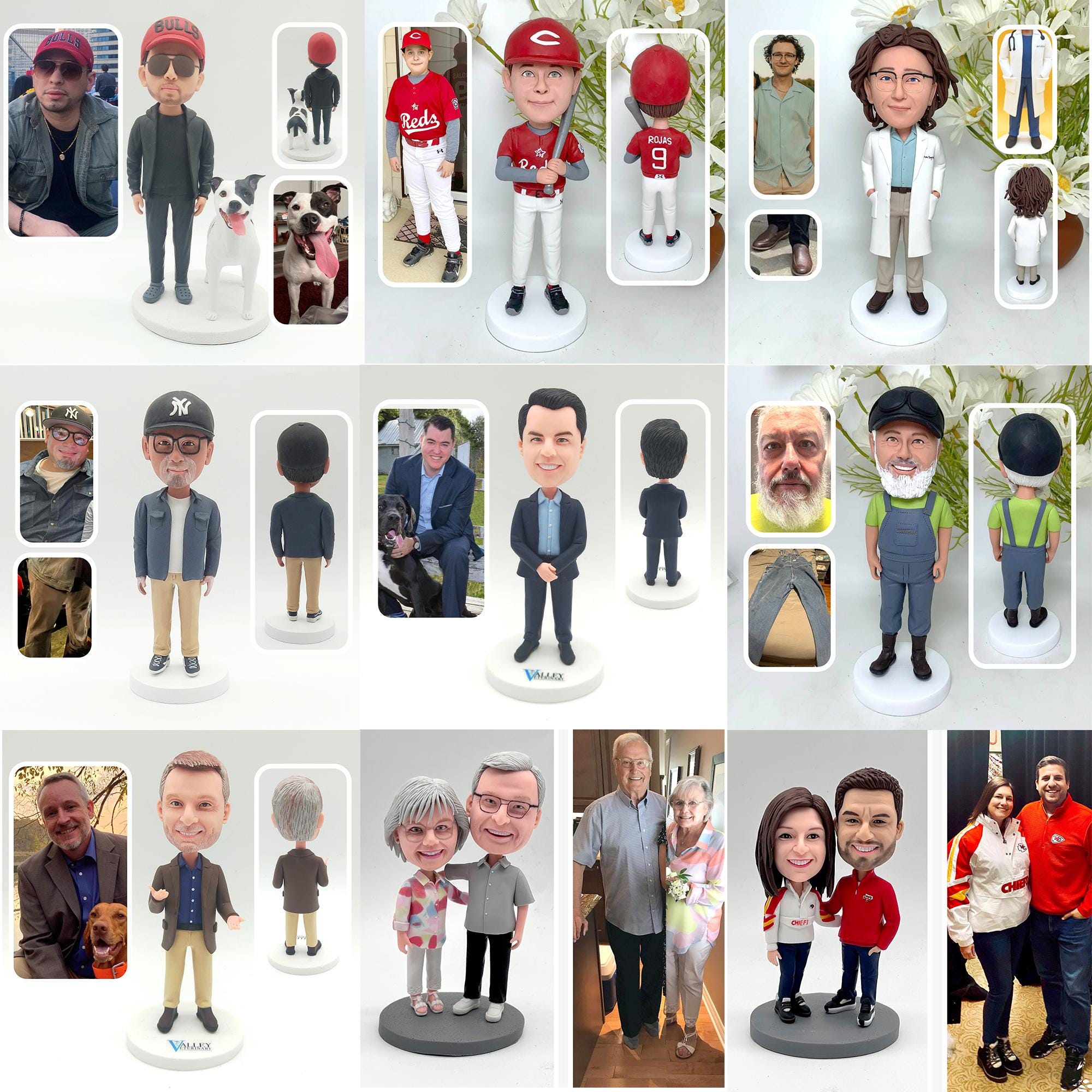 Custom Couple, Custom Bobbleheads, Personalized Engraving, Anniversary ...
