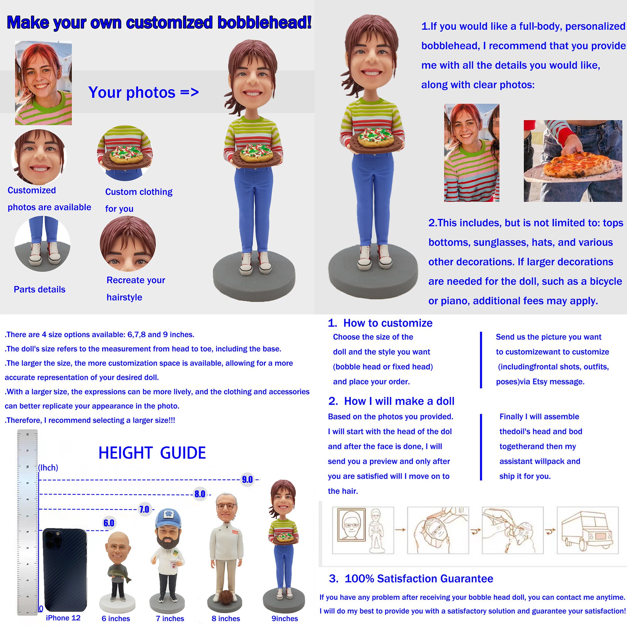 Custom Bobblehead Wedding Cake Topper, Personalized Wedding Cake ...