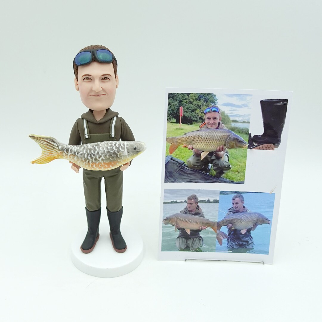Personalized Fishing Bobbleheads, Custom Fisherman Bobbleheads, Custom ...