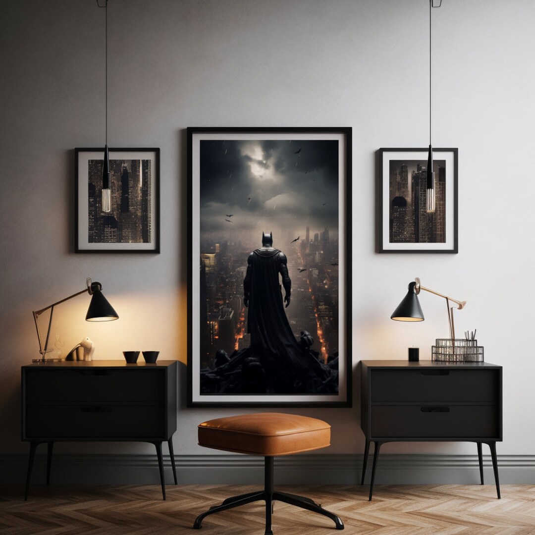 Batman Poster to Print DC Comics Justice League Wall Art Superhero Wall ...