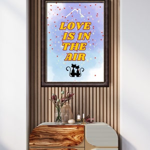 Digital Print love is in the Air, Inspirational Print, Bright Prints ...