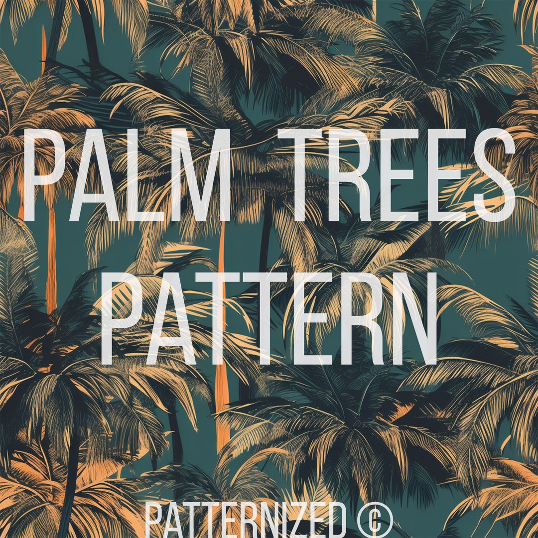 Get Creative With Palm Tree Digital Paper - 12x12 Seamless Summer ...