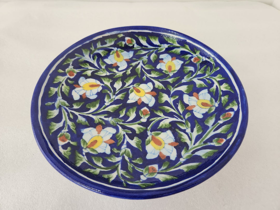 Blue Pottery Plate Hand Made Plate - Etsy