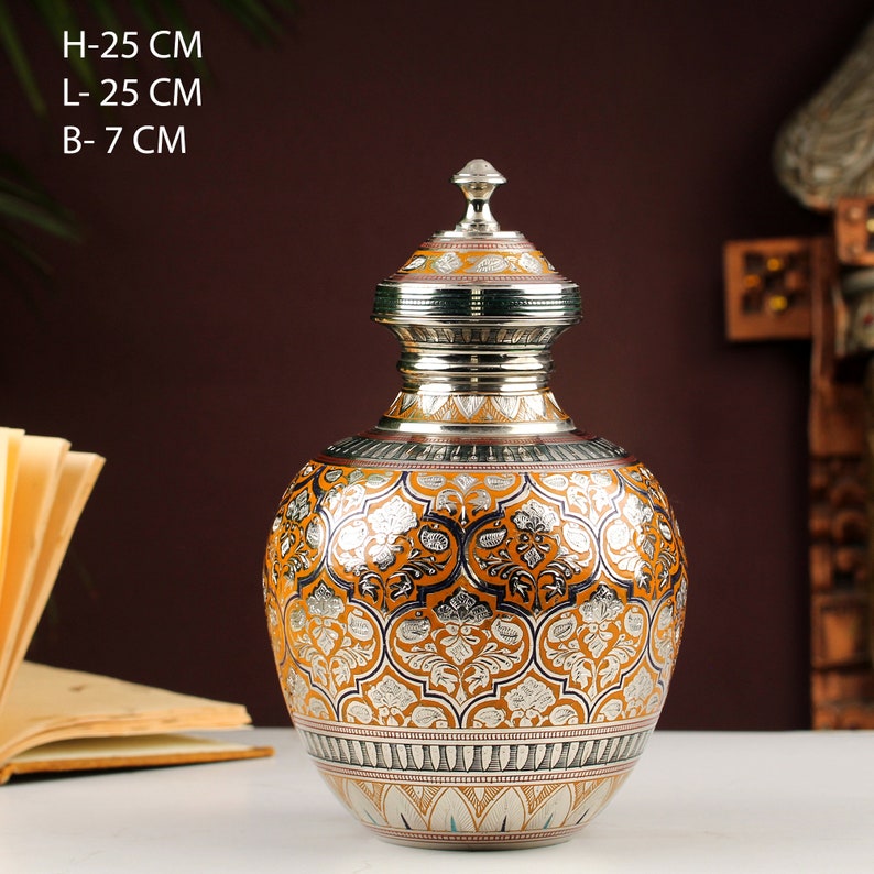 Vintage Holy Water Pot Brass Pitcher Kalash Sacred Antique Brass ...