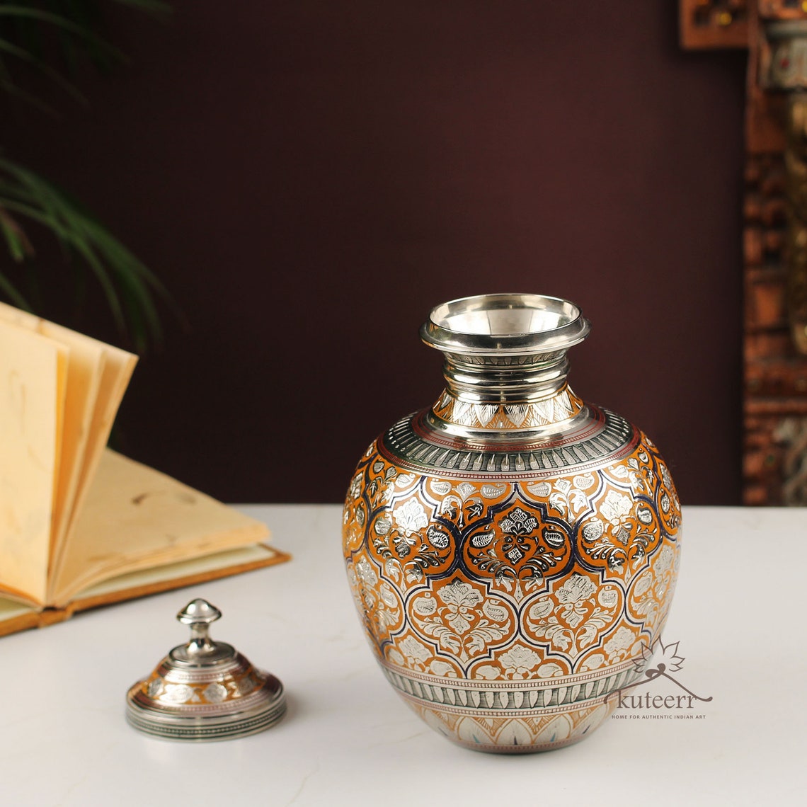 Vintage Holy Water Pot | Brass Pitcher Kalash | Sacred Antique Brass ...