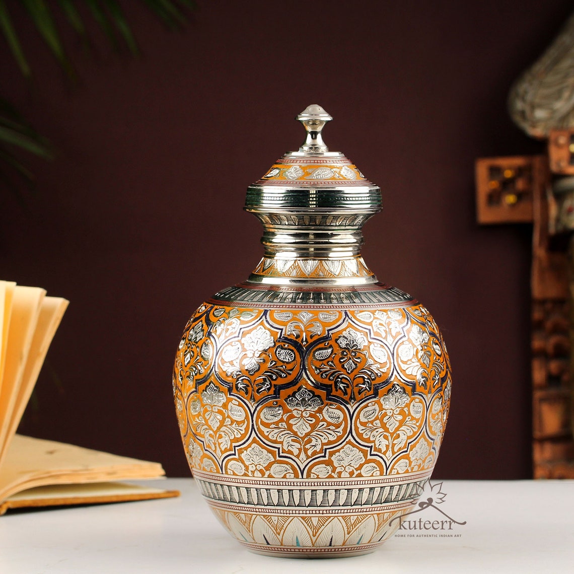 Vintage Holy Water Pot Brass Pitcher Kalash Sacred Antique Brass ...