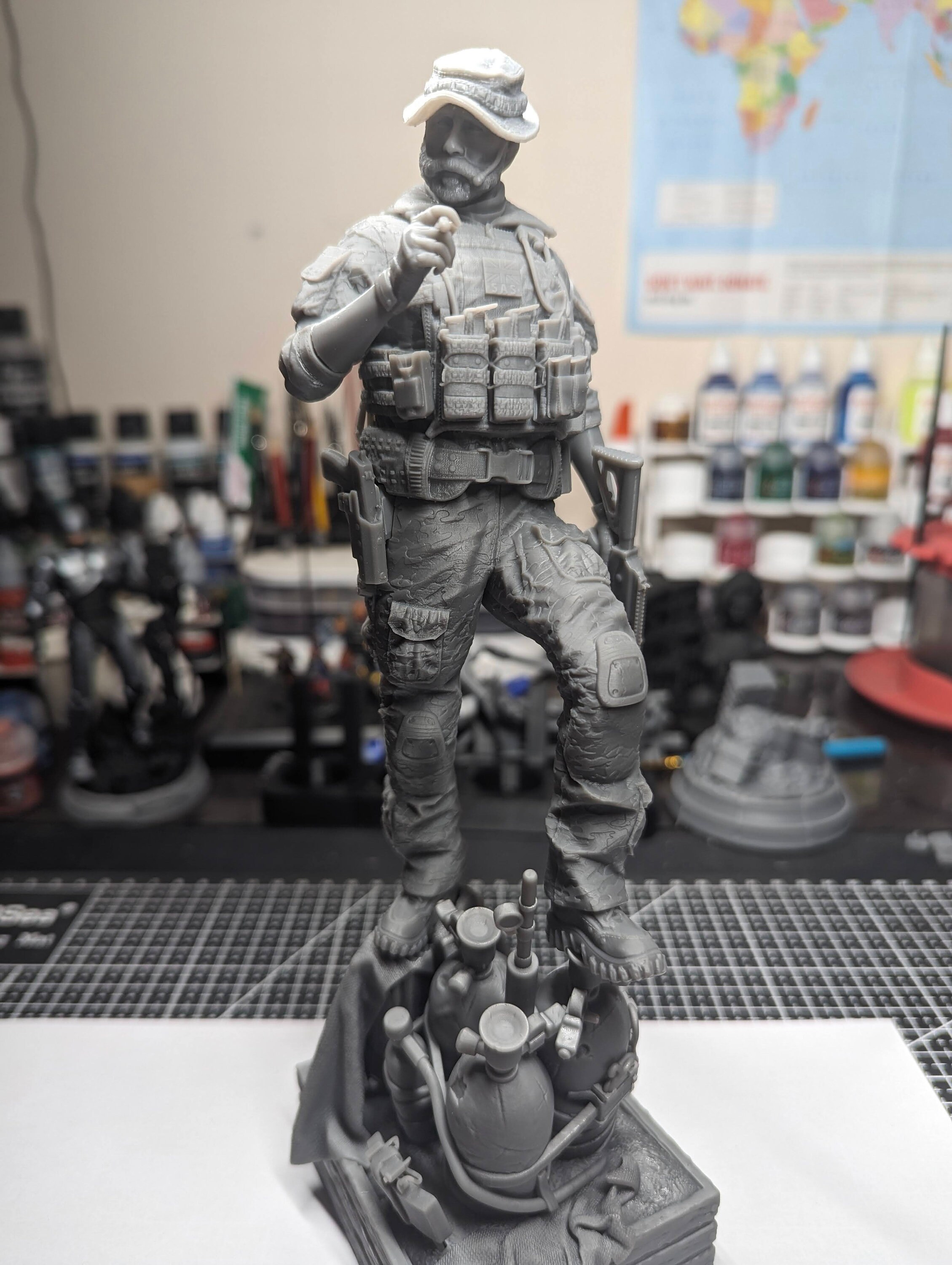 Call of Duty COD Capt Price Unpainted 3D Figure Resin Scale 1/10 Fan ...