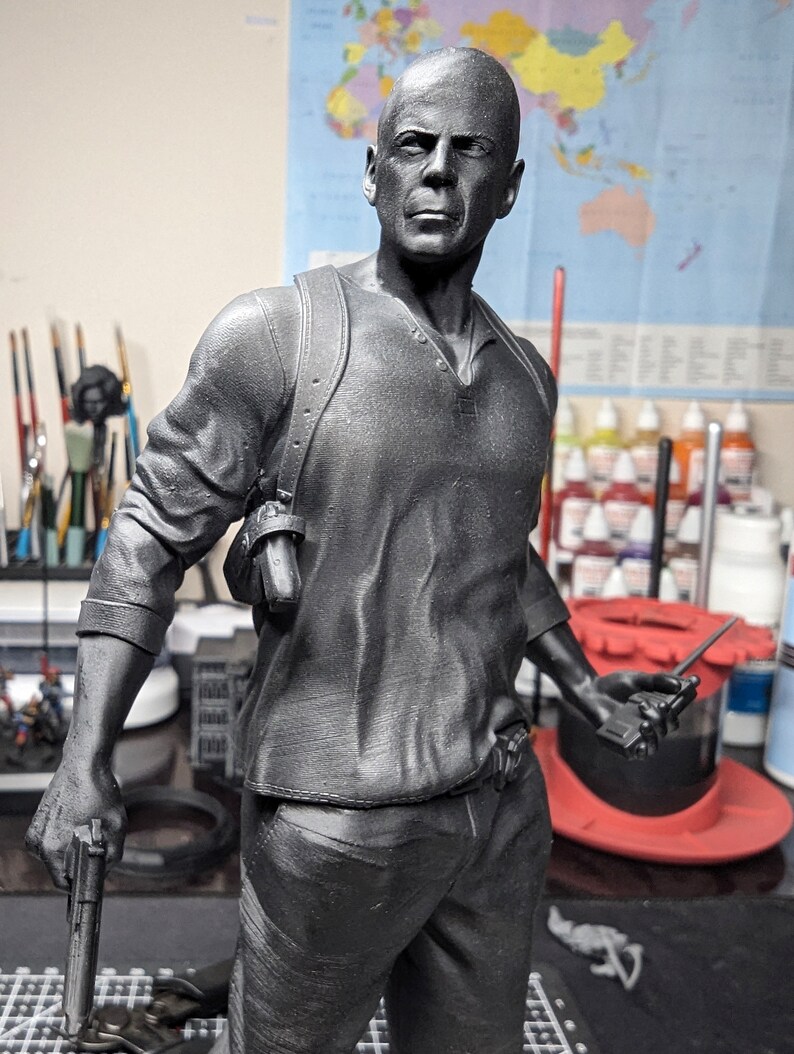 Diehard Bruce Willis Unpainted 3D Figure Resin Scale 1/10 Fan Art by ...