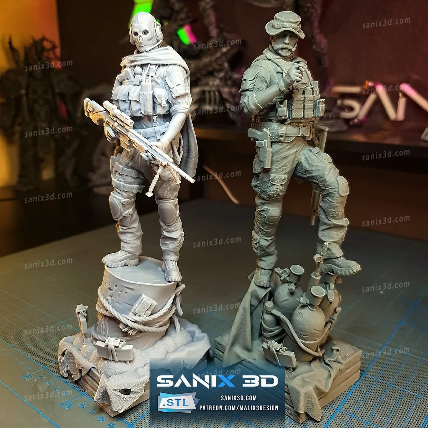 Call of Duty COD Capt Price Unpainted 3D Figure Resin Scale 1/10 Fan ...