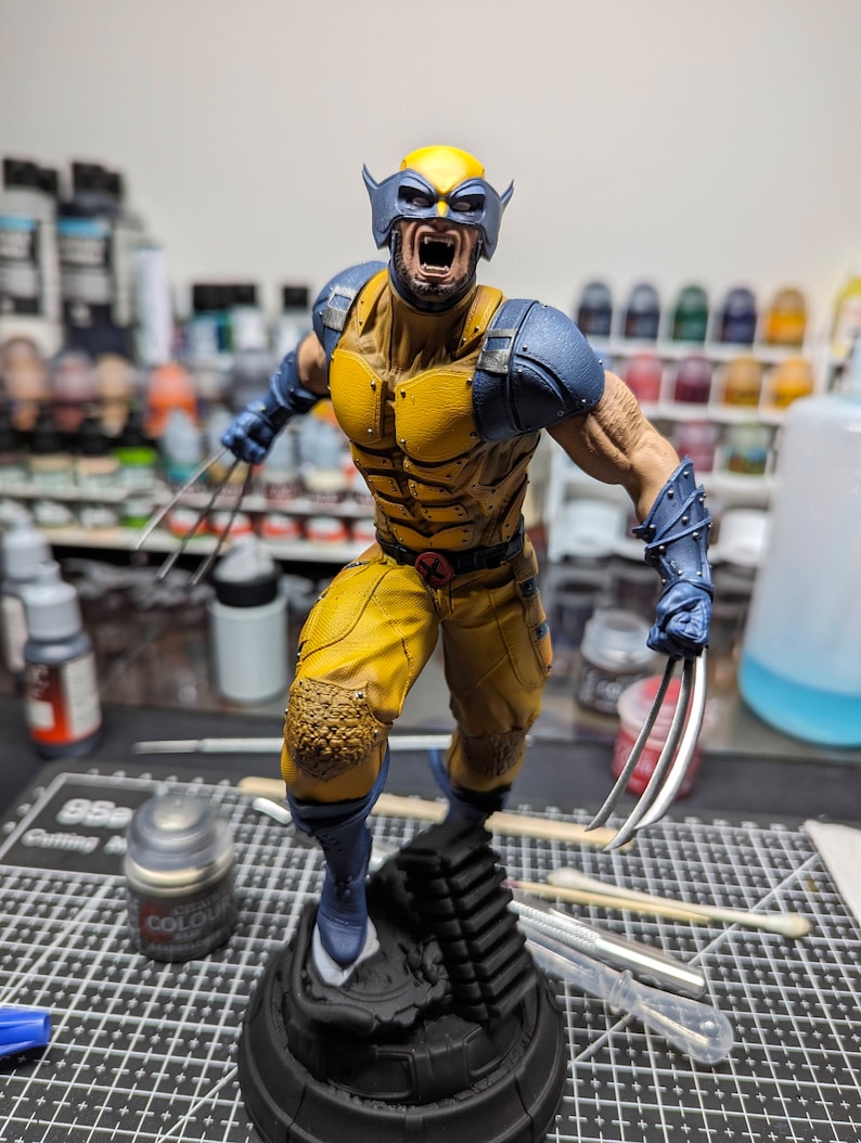 X-men wolverine Unpainted 3D Figure Resin Scale 1/10 Fan Art by Sanix3d ...
