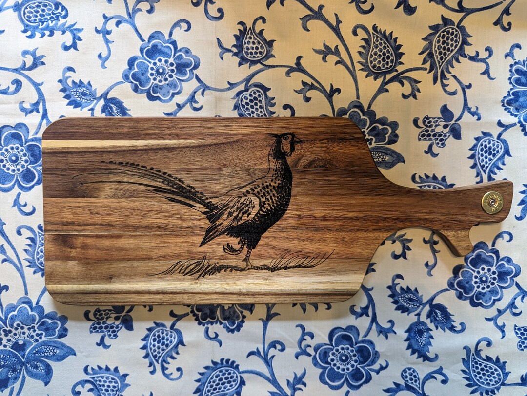 Pheasant Chopping Board Laser Engraved - Etsy