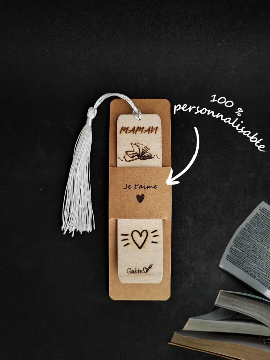 Personalized Wooden Bookmark gift for Mother's Day, Father's Day ...