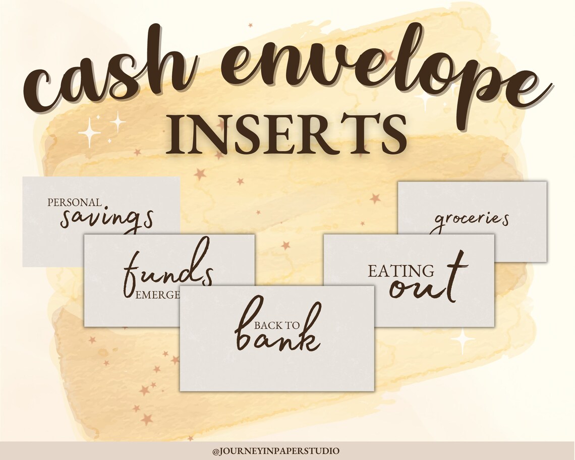 A6 Budget Binder Envelope Inserts | Budget Binder Inserts for Cash ...